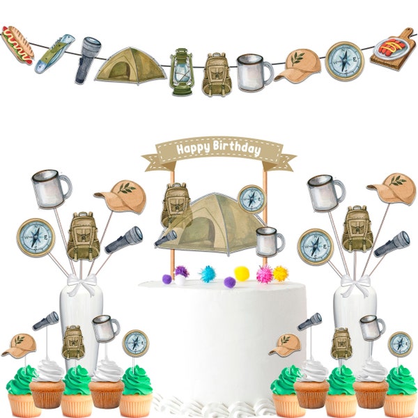 Camping Birthday Party Decorations - Etsy