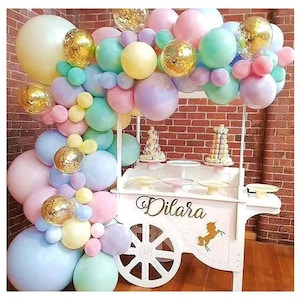 Pastel Colors Balloons Garland Birthday Party Decorations | Baby Shower ...