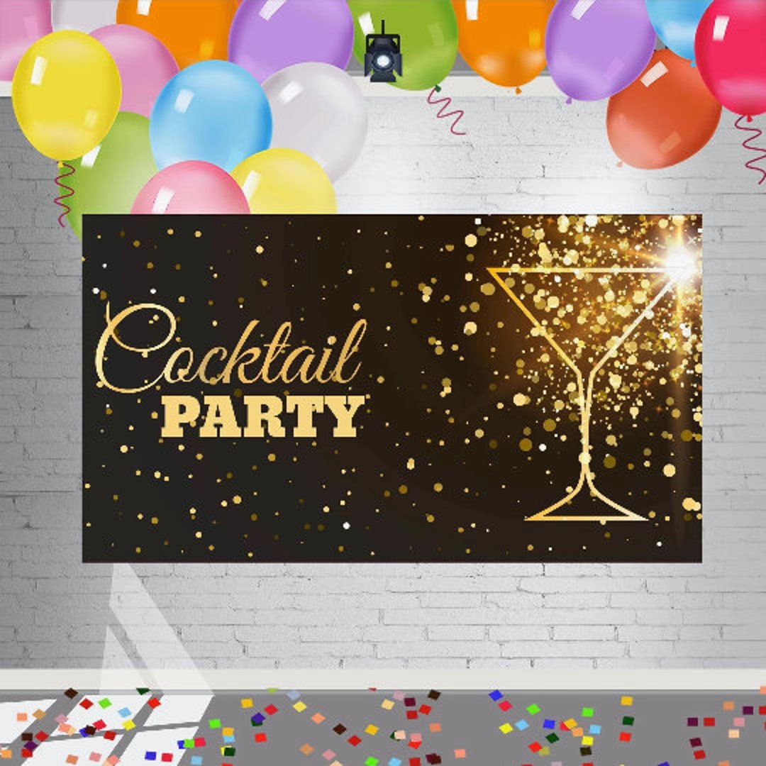 7x5ft Cocktail Party Decorations Backdrop | Margarita | Martini Theme ...
