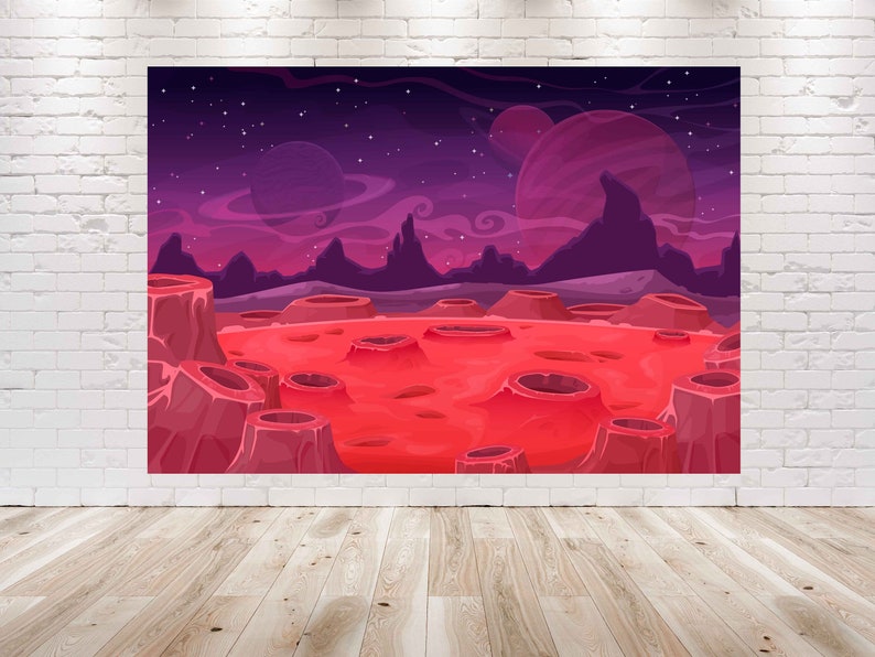 7X5FT Aliens Party Decorations Backdrop Aliens Space - Etsy