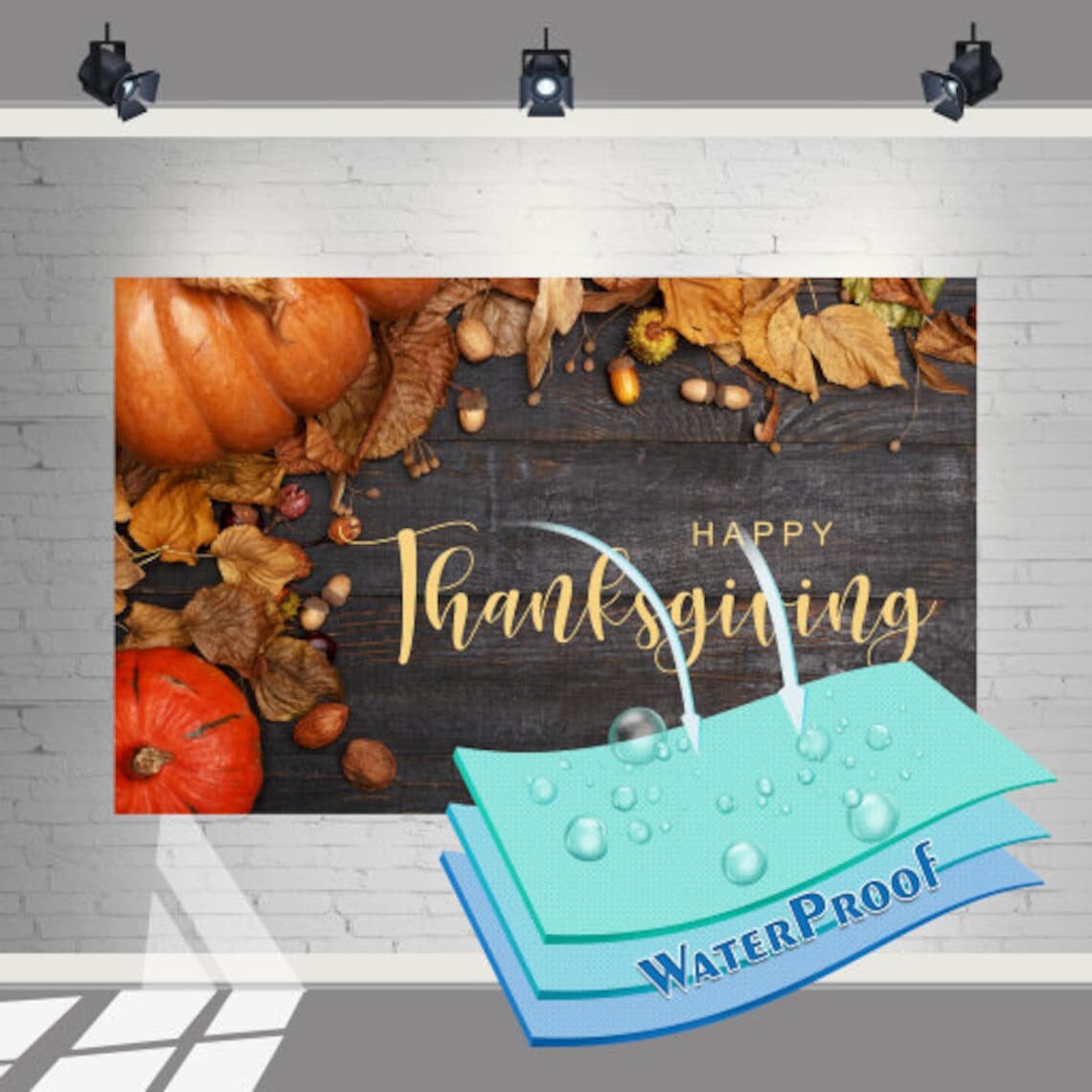 Thanksgiving Party Backdrop: HD Photo Wall Poster, 7x5 FT - Etsy