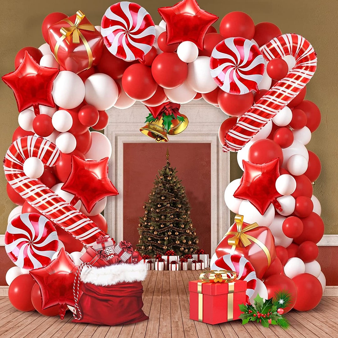Christmas Balloon Arch Kit: Candy Cane Garland Party Decorations - Etsy