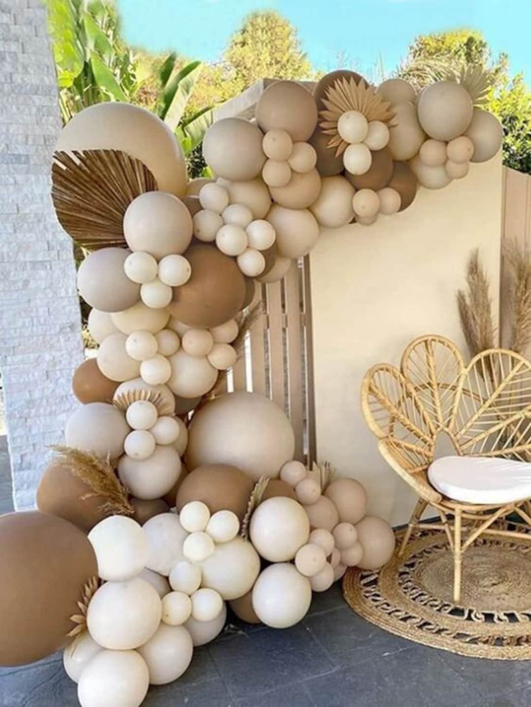 Brown & Apricot Balloon Garland Kit: Elegant Party Decorations - Etsy