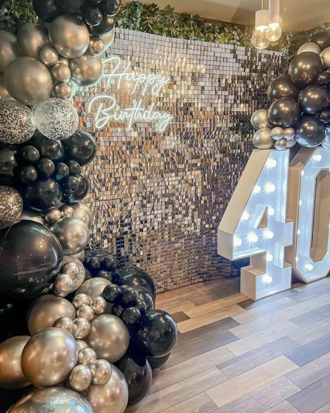 Black and Gold Balloon Arch Kit Birthday Party Decorations | Wedding ...
