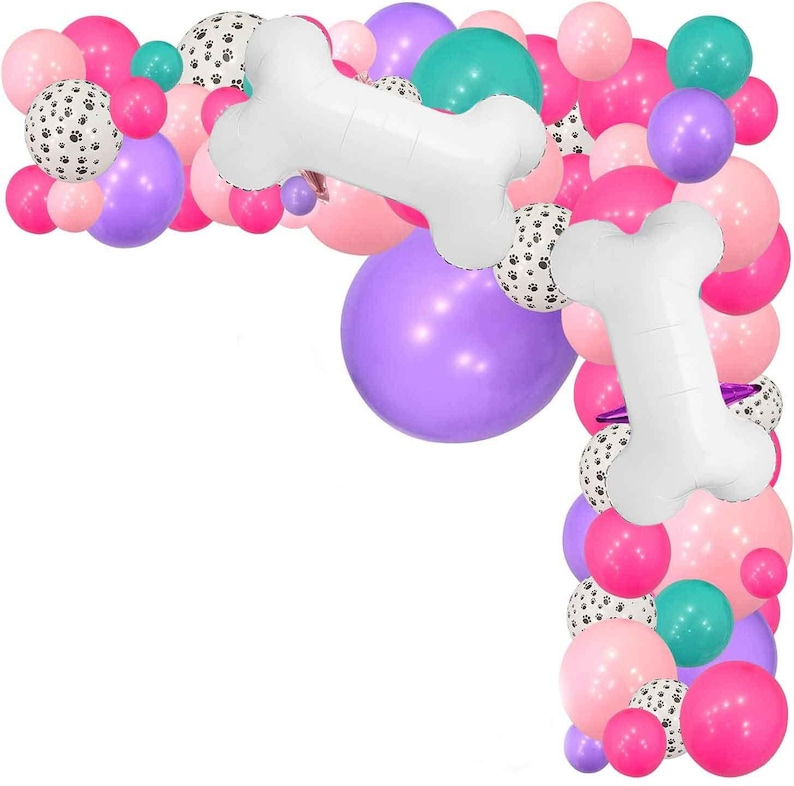 Pink Dog Balloon Garland Birthday Party Decorations Baby - Etsy