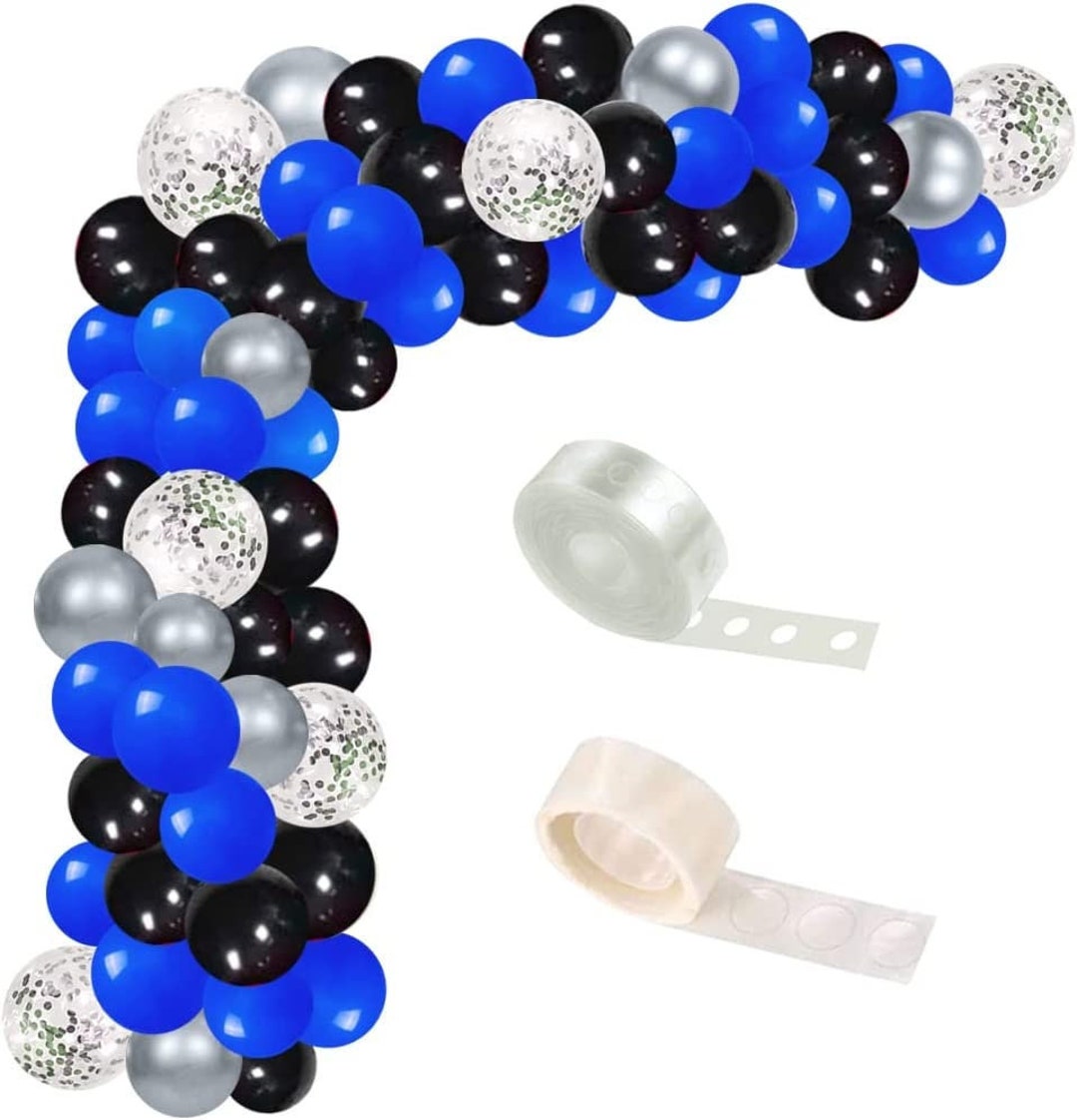 Blue and Black Balloon Arch Kit Birthday Party Decorations | Baby ...