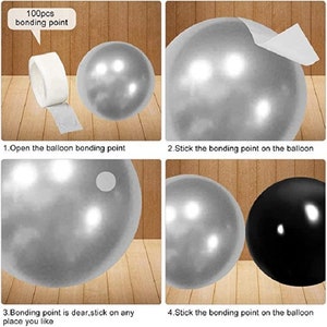 Black White Silver Balloon Arch Kit Birthday Party Decorations ...