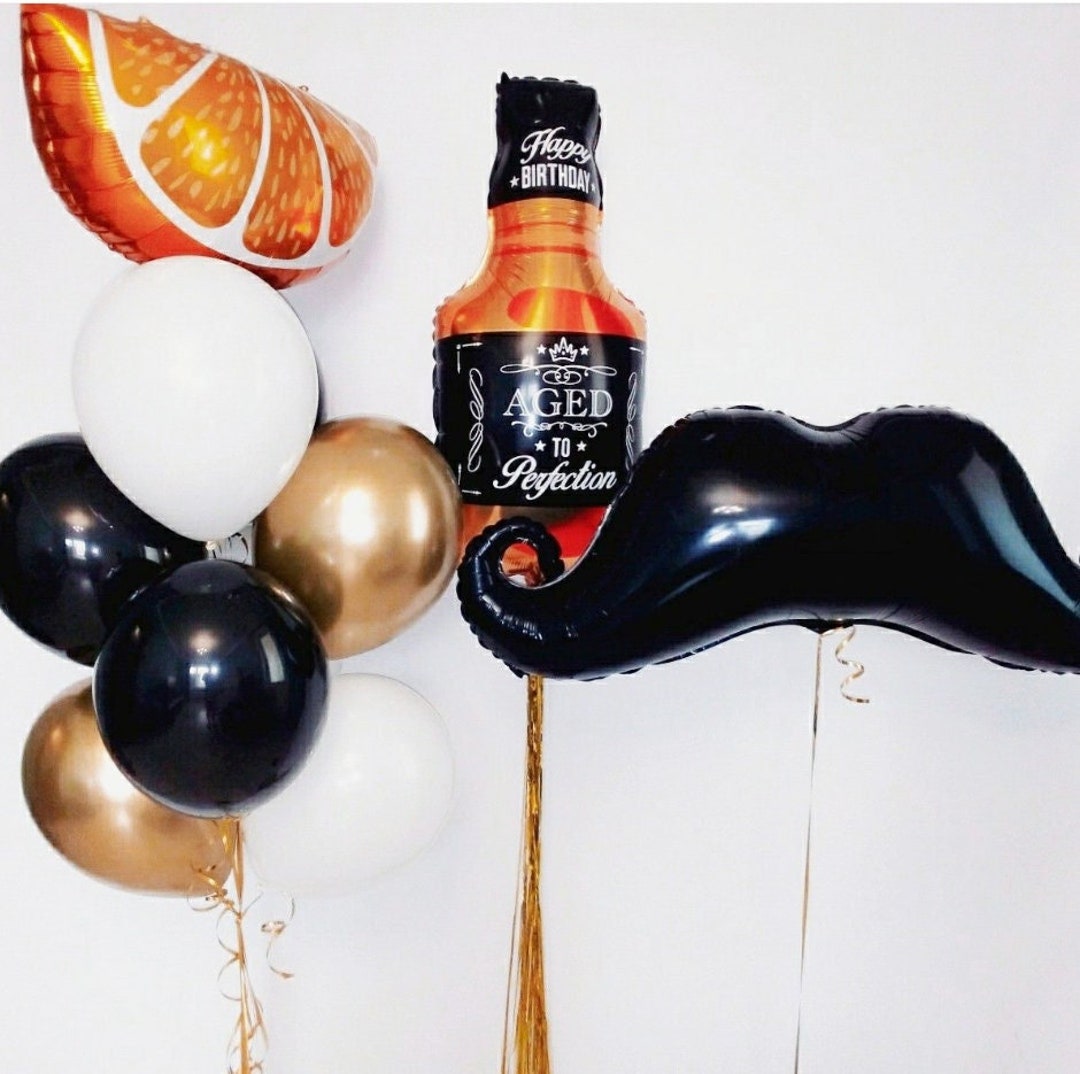 Whiskey Bottle Birthday Balloon Set: Aged to Perfection Party Decor - Etsy