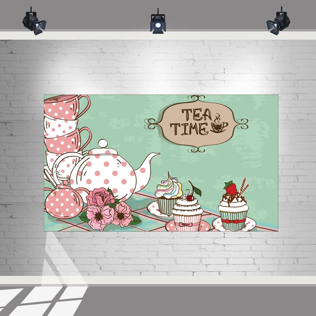 7X5 FT Tea Party Decorations Backdrop Vintage Tea Brunch - Etsy