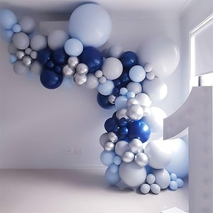 Blue Balloon Garland Birthday Party Decorations | Baby Shower Boy Room ...