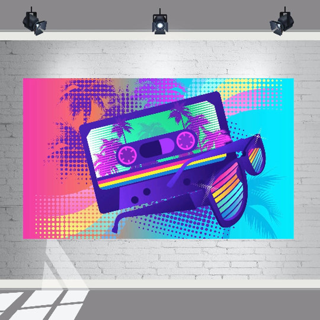 7X5FT Retro Party Backdrop for Birthday 90's Party Decorations - Etsy