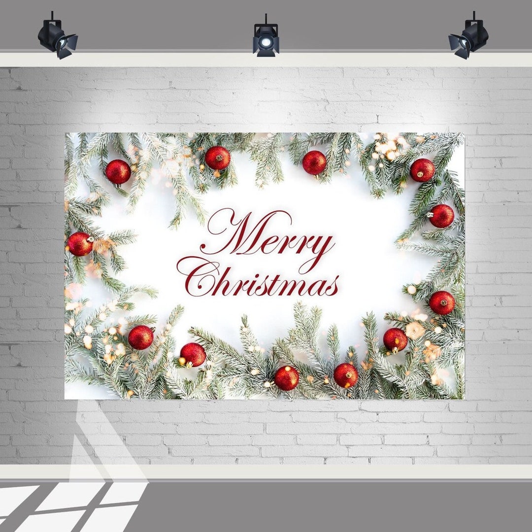 Christmas Party Backdrop 7x5 FT | Merry Christmas Banner | Winter ...