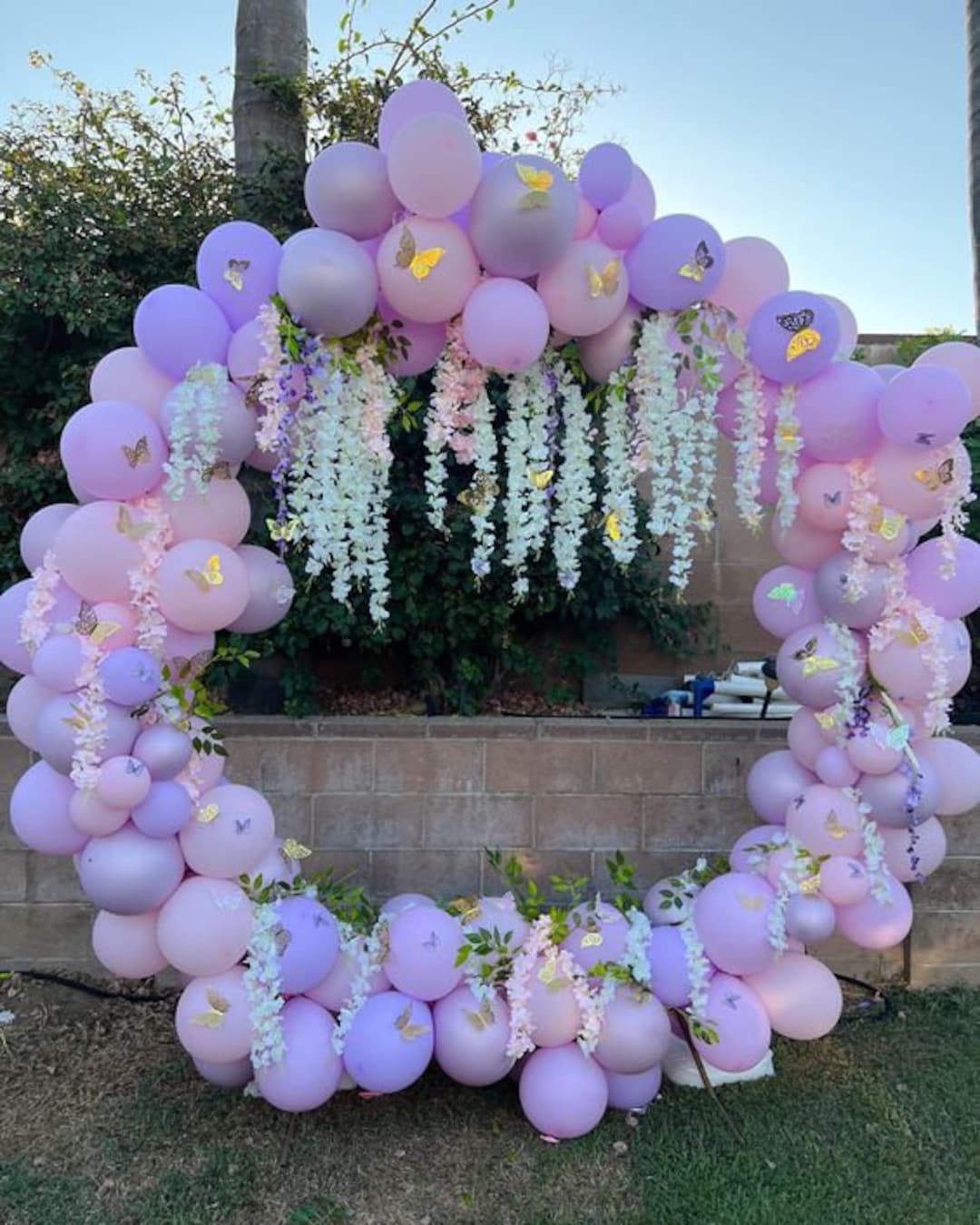 Butterflies Balloon Garland Pink Birthday Party Decorations | Wedding ...