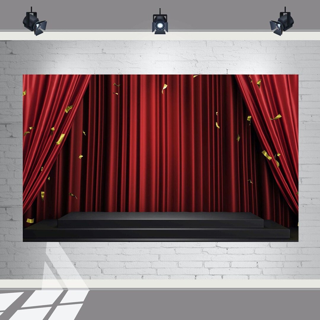 7X5 FT Red Curtain Scenic Birthday Backdrop Retro Red Carpet - Etsy