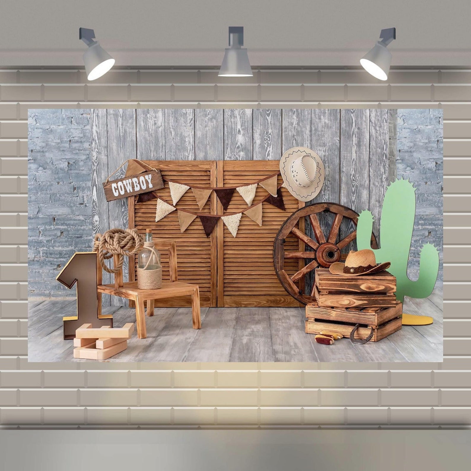 7X5 FT Birthday Cowboy Props Backdrop 1st Birthday Boy - Etsy