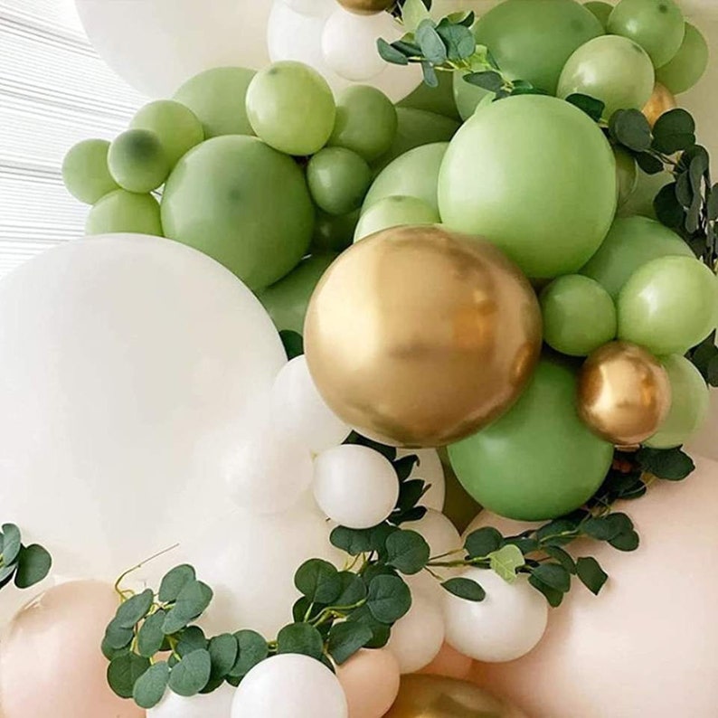 Sage Green Balloons Garland Birthday Party Decorations - Etsy