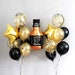 Whiskey Bottle Balloon Bouquet: Gold & Black Birthday Celebration - Etsy