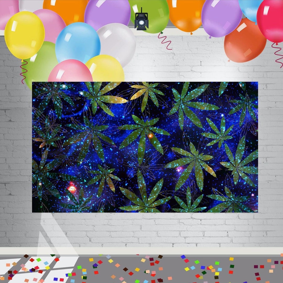 7X5 FT Cannabis Party Decorations Backdrop | Weed Theme Background for ...