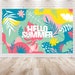 7X5FT Hello Summer Party Decorations Backdrop | Summer Background for ...
