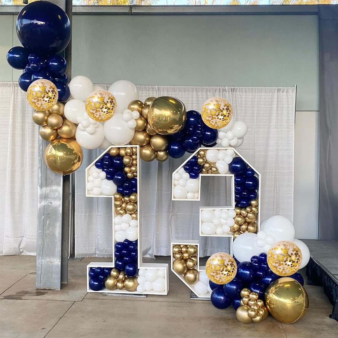 Navy Blue & Gold Balloon Garland Kit: Party Arch Decorations - Etsy