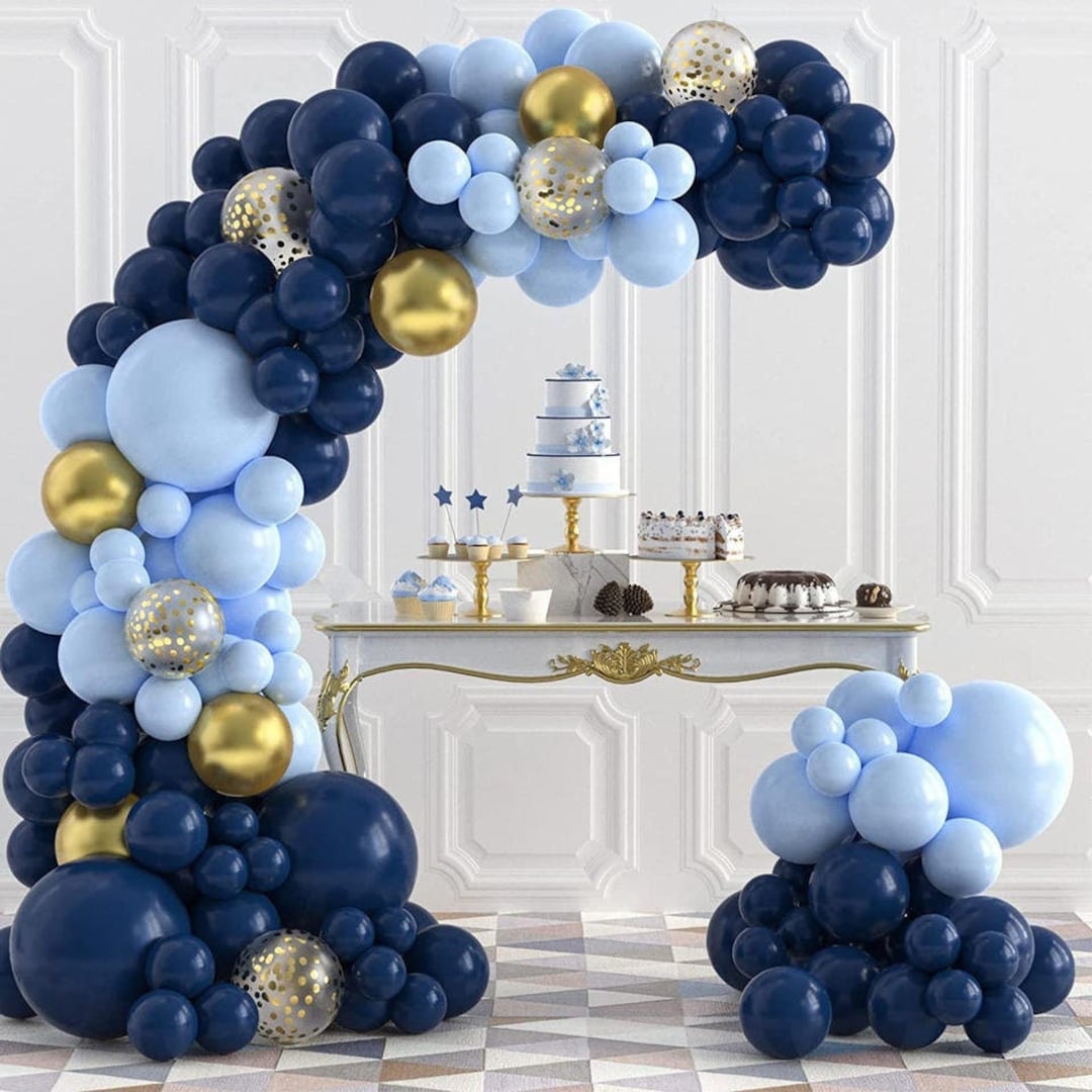 Navy Blue Balloon Garland Birthday Party Decorations | Wedding | Baby ...