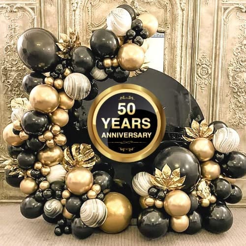 Marble Black Silver and White Balloon Garland Birthday Party - Etsy