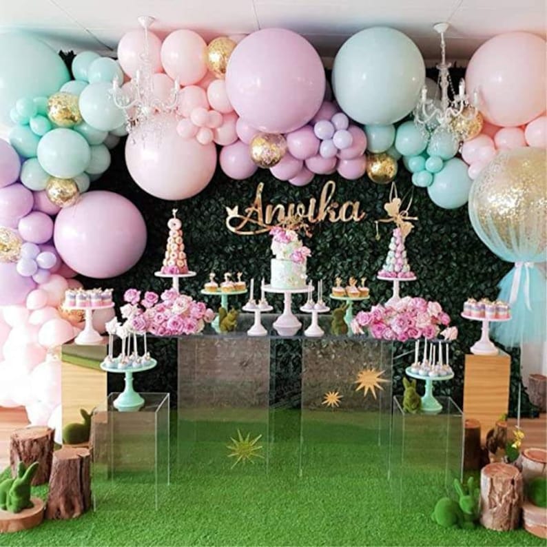 Pastel Colors Balloons Garland Birthday Party Decorations - Etsy