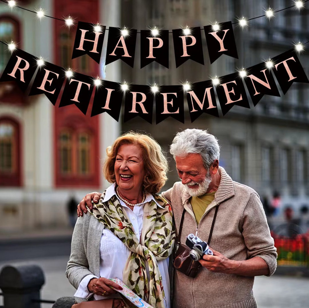 Happy Retirement Banner With LED Lights: Party Decoration - Etsy