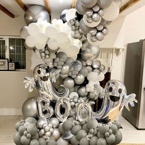 Marble Black White and Grey Balloon Garland Birthday Party Decorations ...