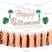 Happy Retirement Set in Tropical Theme - Glitter Banner and Tassel ...