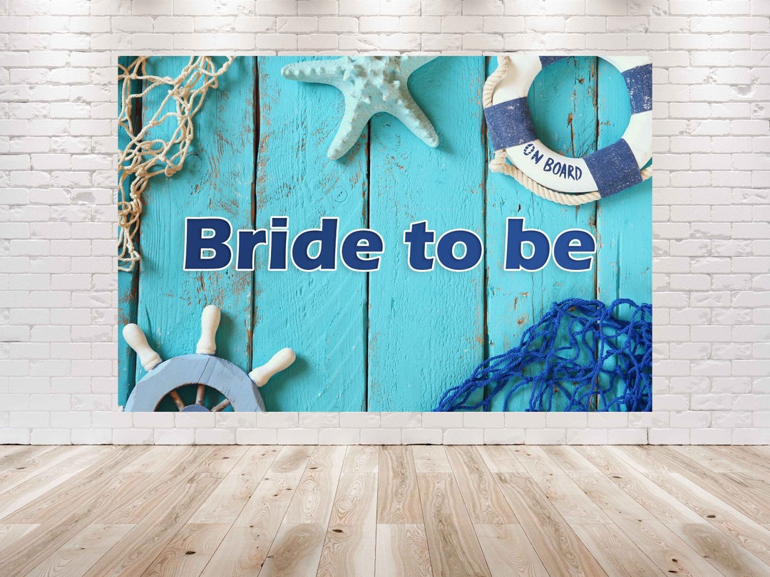 Nautical Bridal Shower Backdrop: Underwater Party Photo Poster (7x5 FT ...