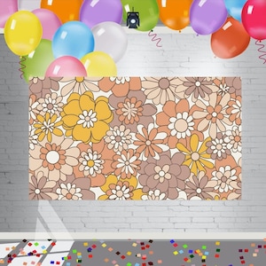 7x5 FT Groovy Baby Shower Birthday Decorations Backdrop - Etsy