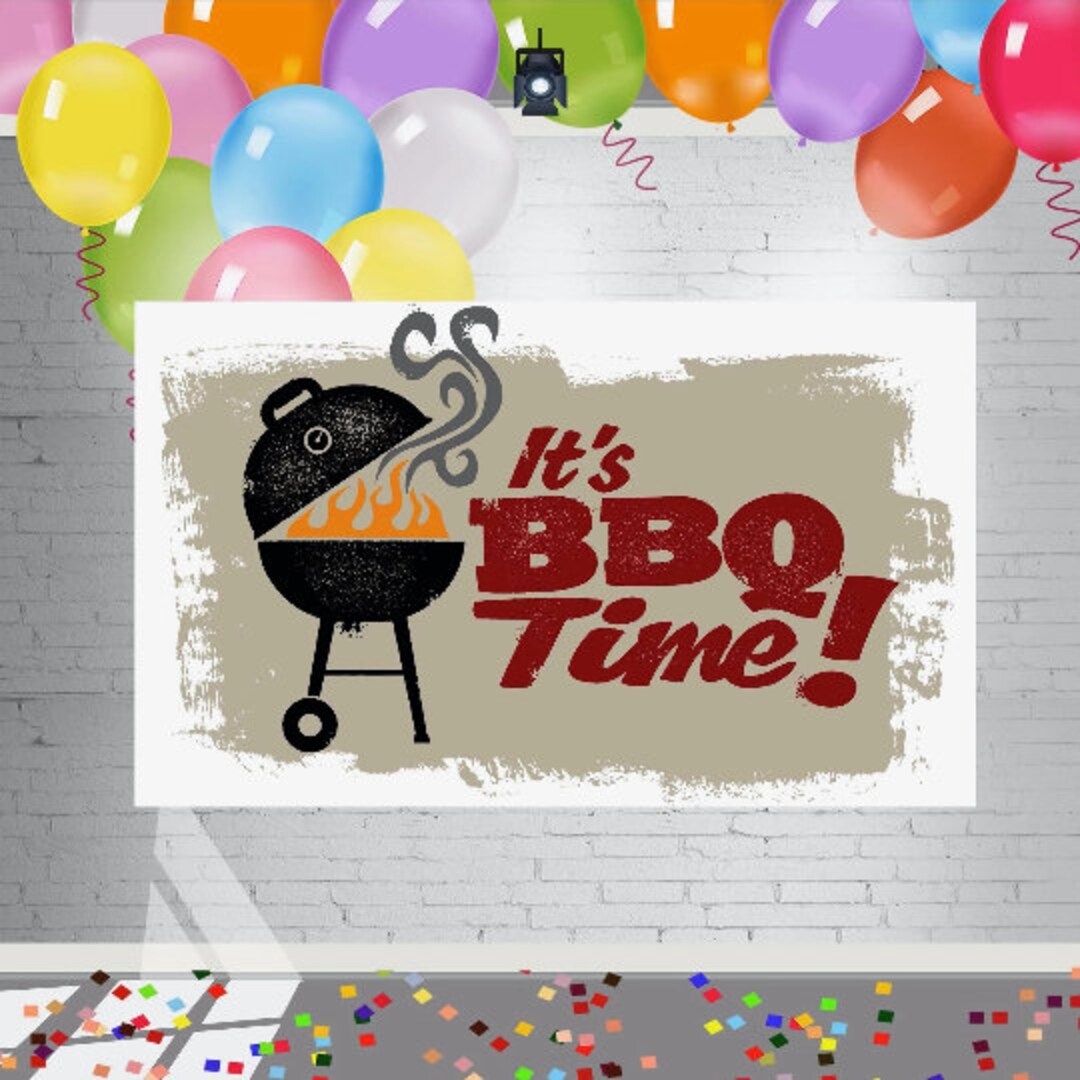 7x5ft BBQ Time Birthday Decorations Backdrop | Barbecue Theme ...