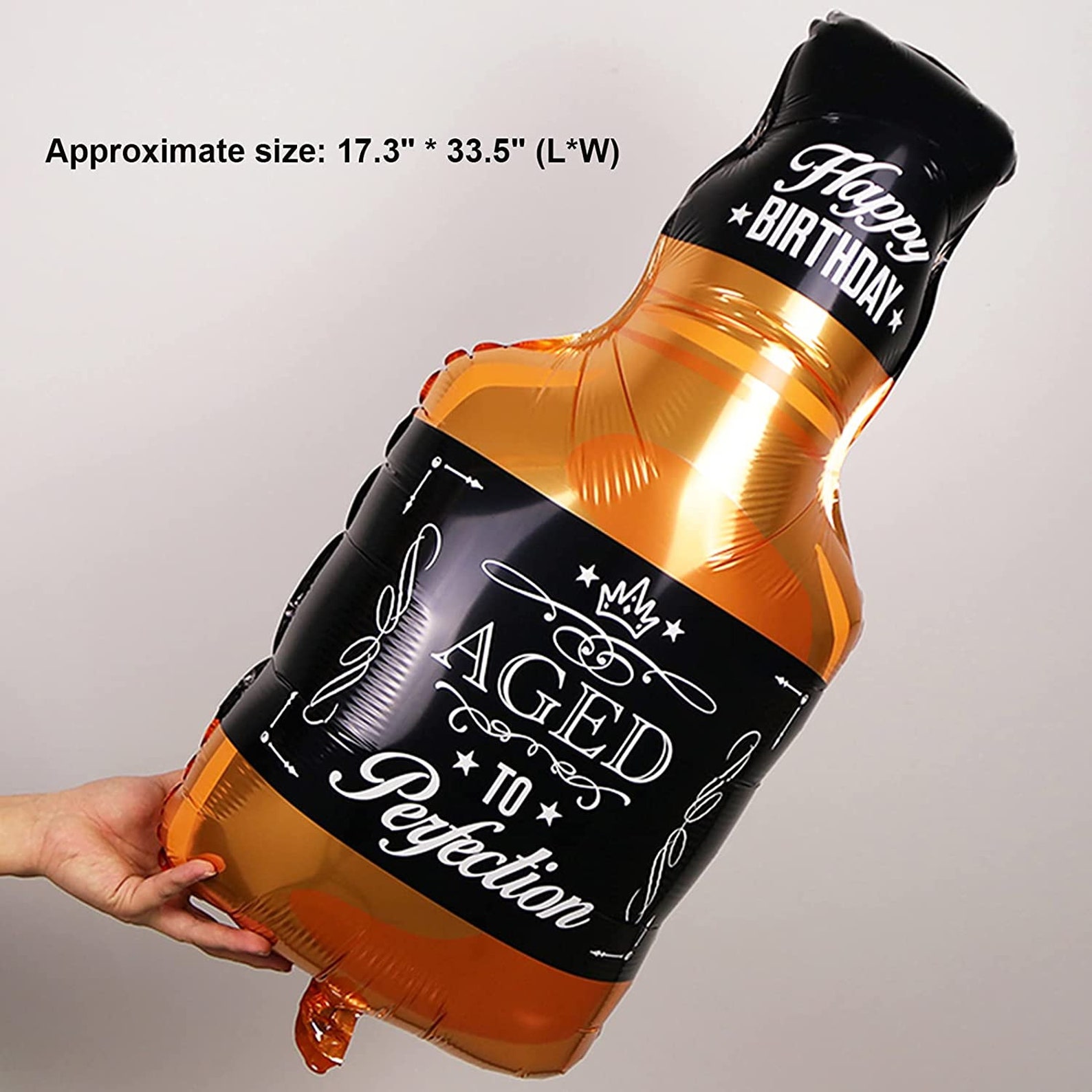 Whiskey Bottle Balloon Bouquet: Gold & Black Birthday Celebration - Etsy