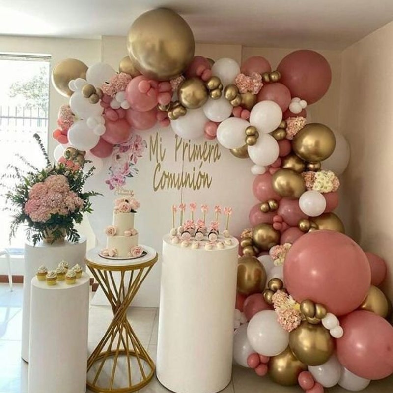 Pink Gold Balloons - Etsy