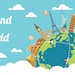 Globe Birthday Party Backdrop: Around the World Travel Theme - Etsy