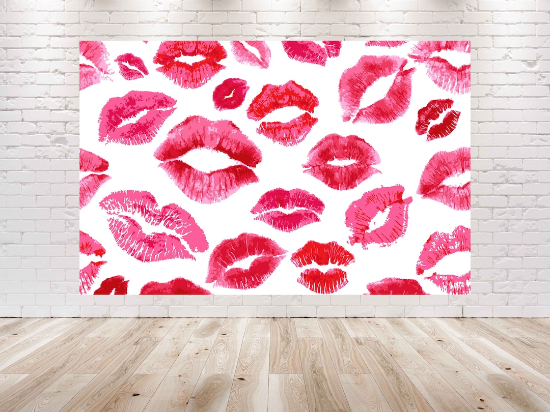 Lips Birthday Party Backdrop: Beauty Makeup Theme Photo Booth (7X5FT ...