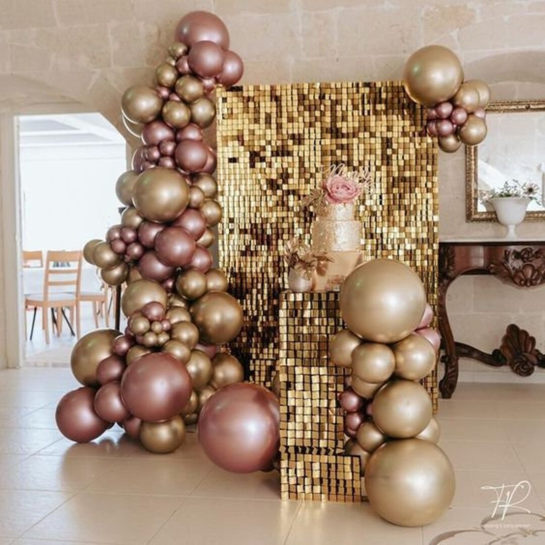 Gold & Rose Gold Balloon Arch Kit: Party Garland Decorations - Etsy