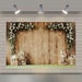 Rustic Party Backdrop 7x5 FT | Wood and Flowers Wedding Birthday ...