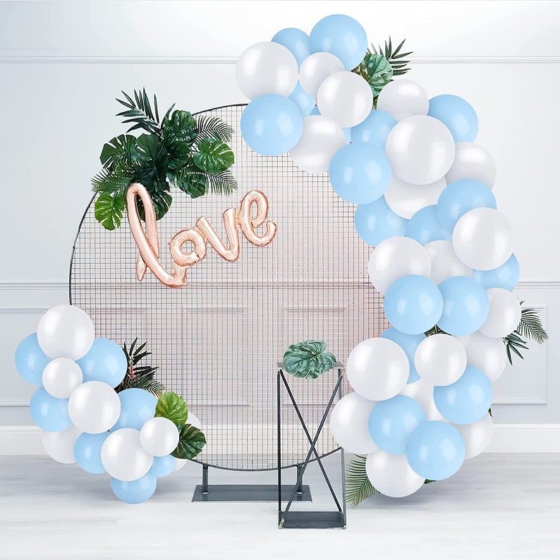 Light Blue and White Balloon Arch Kit Birthday Party - Etsy