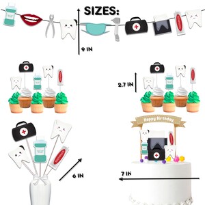 Dentist Doctor Birthday Decorations Kit , Dental Themed Party Supplies ...