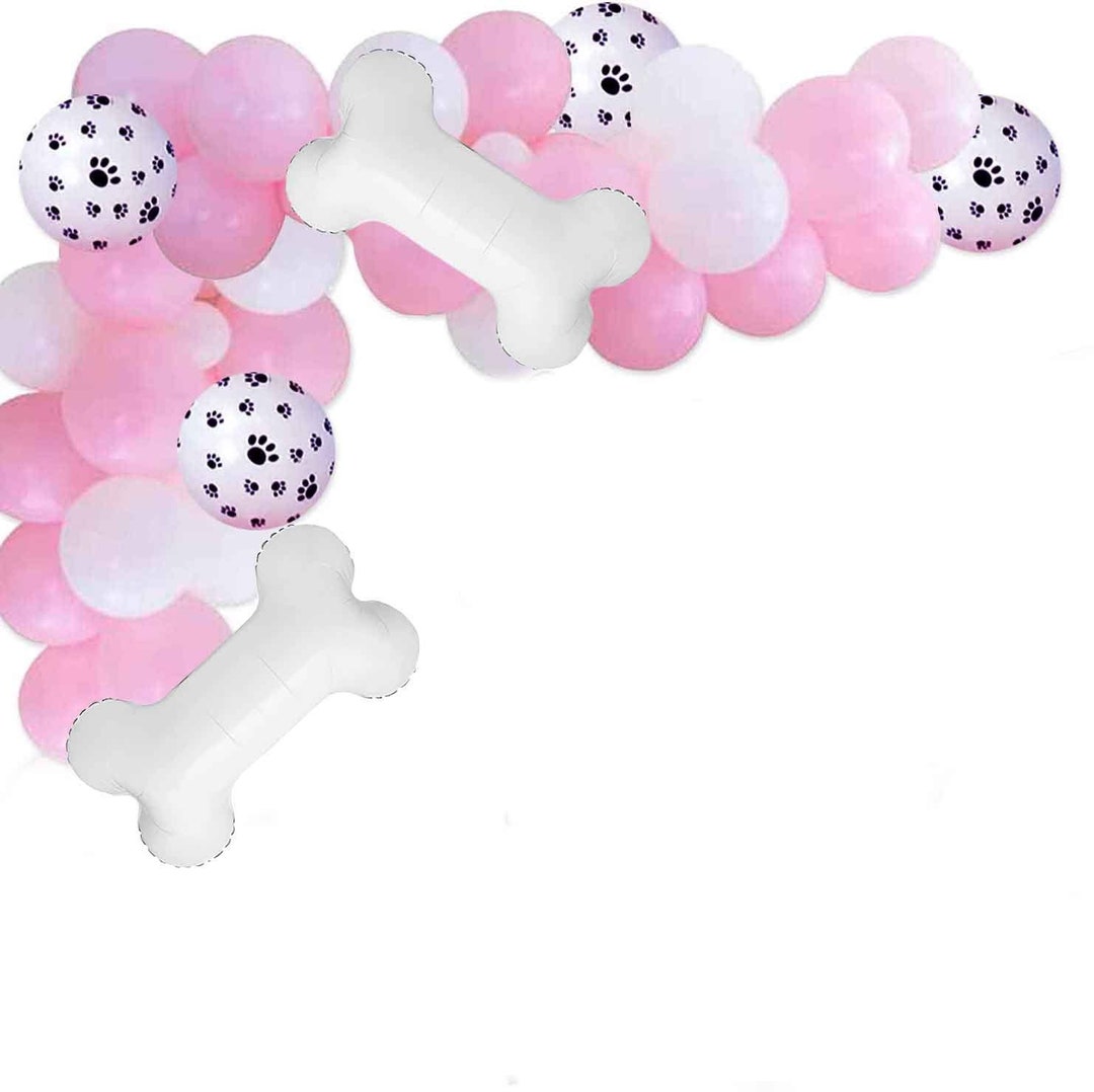 Dog Party Balloon Arch Kit | Pink Puppy Balloons Garland | Birthday ...