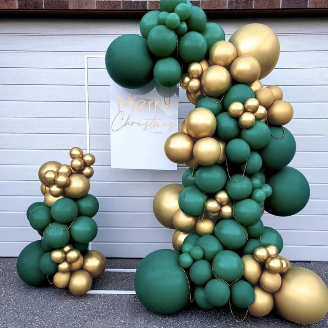 Gold and Green Balloon Arch Kit Party Decorations Gold Theme Garland ...