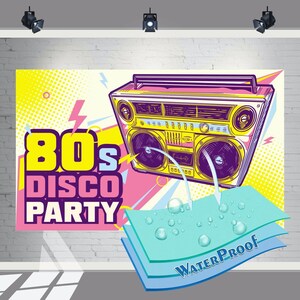 7X5FT 80's Retro Party Backdrop Retro Background for Birthday or 1980 ...