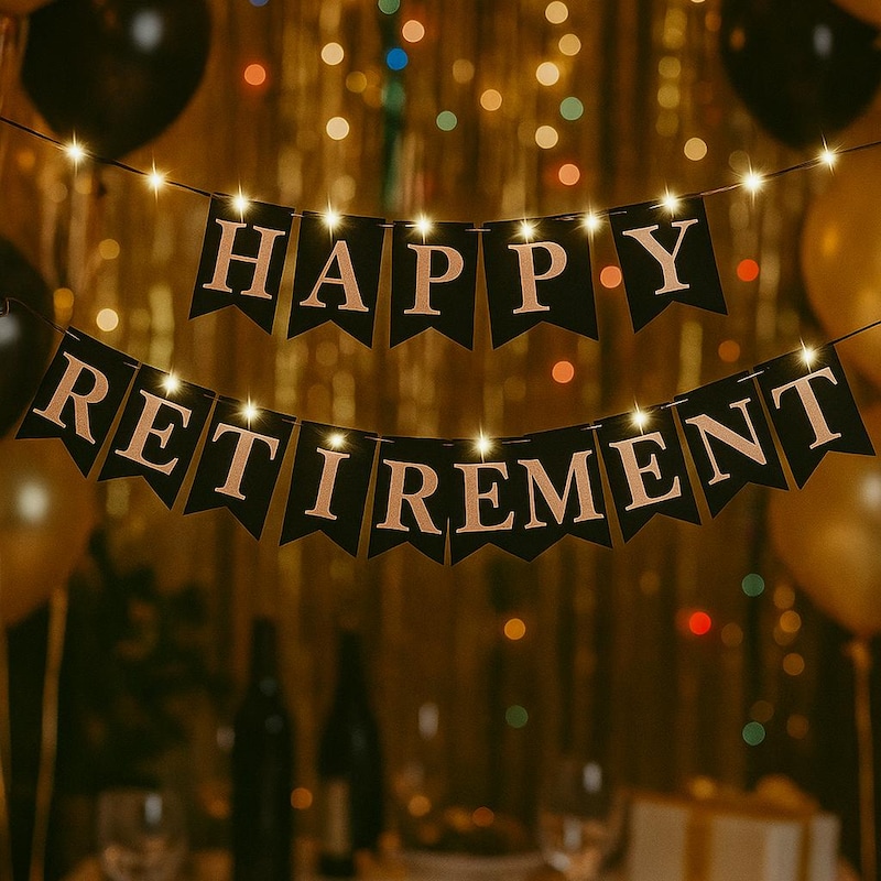 Happy Retirement Banner - Etsy