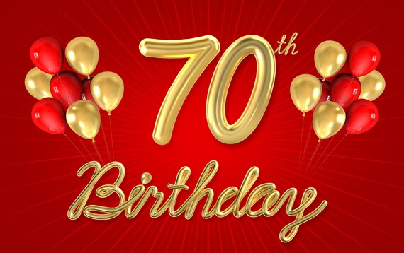 Red And Gold 70th Birthday Happy, Fabulous 70th Birthday Dra. Sonia