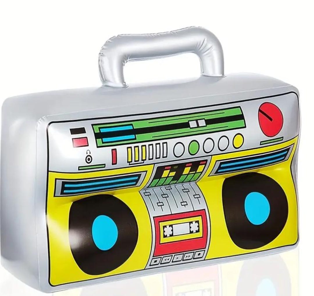 Inflatable Boombox Radio Prop: Retro 80s Party Decoration - Etsy