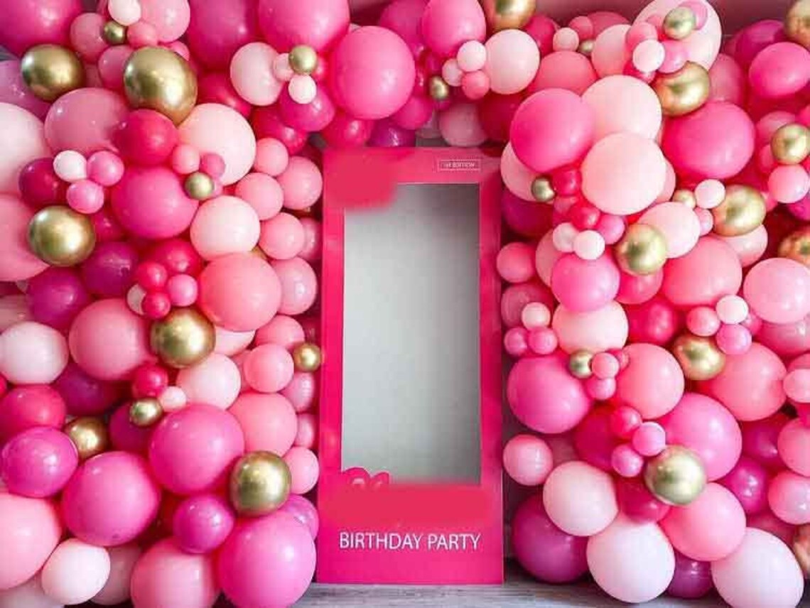 Hot Pink and Gold Balloon Arch Kit Birthday Party Decorations - Etsy