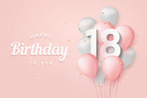 18th Birthday Background Pink