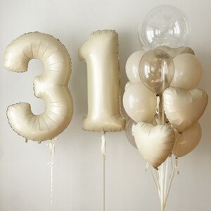 Chic 31 Balloon Set Gold Cream | Elegant Balloons for Birthday Party ...